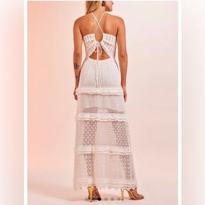 Galeria Tricot | Dresses | White Tricot Long Leg Dress | Poshmark